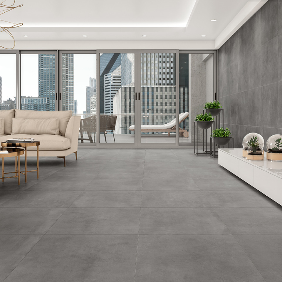 Lattialaatta Cancan 60 x 60 cm rect gray - Cancan-lattialaatat ...